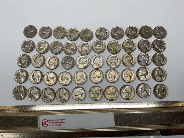 50- Jefferson Nickels from the 30s – 50s - Legacy Auction Company