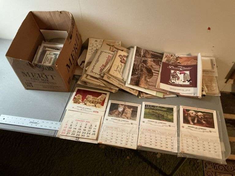 Assorted local advertising calendars - Legacy Auction Company