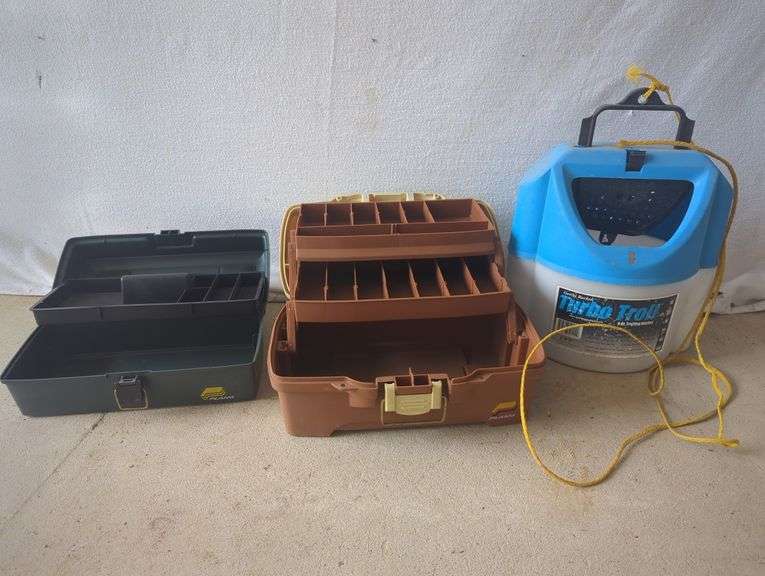 Tackle boxes, trolling bucket - Legacy Auction Company