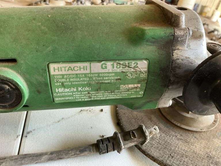 Hitachi G18SE2 grinder - Legacy Auction Company
