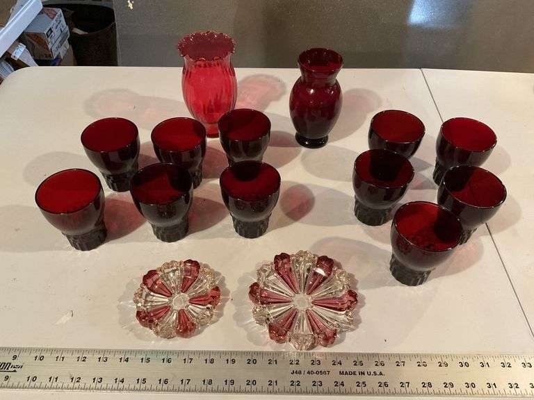 Ruby red glassware - Legacy Auction Company
