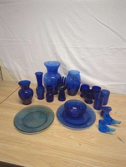 Blue glassware - Legacy Auction Company