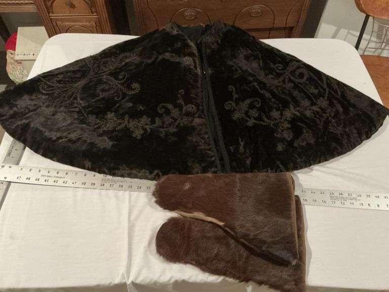 Vintage cape, horse hair mittens & muff - Legacy Auction Company