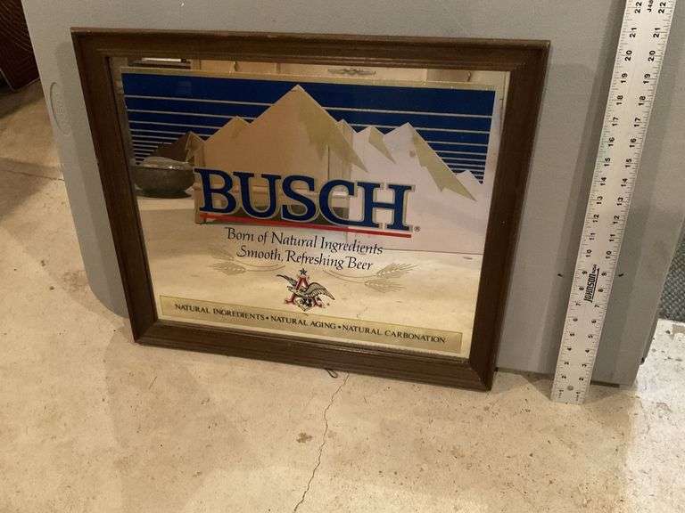 Busch Beer mirror - Legacy Auction Company