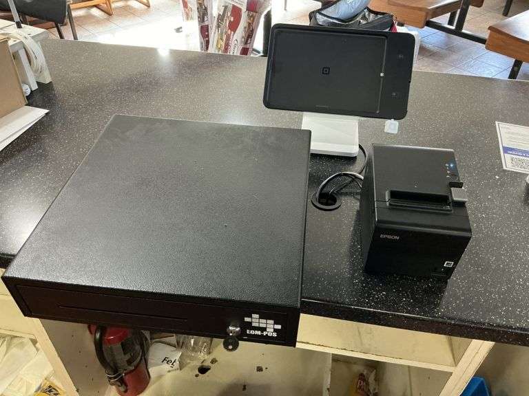 Square payment stand/epson receipt printer and - Legacy Auction Company