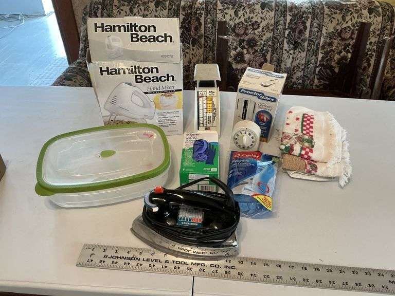 Hand mixer, timer, iron, food scale, etc - Legacy Auction Company