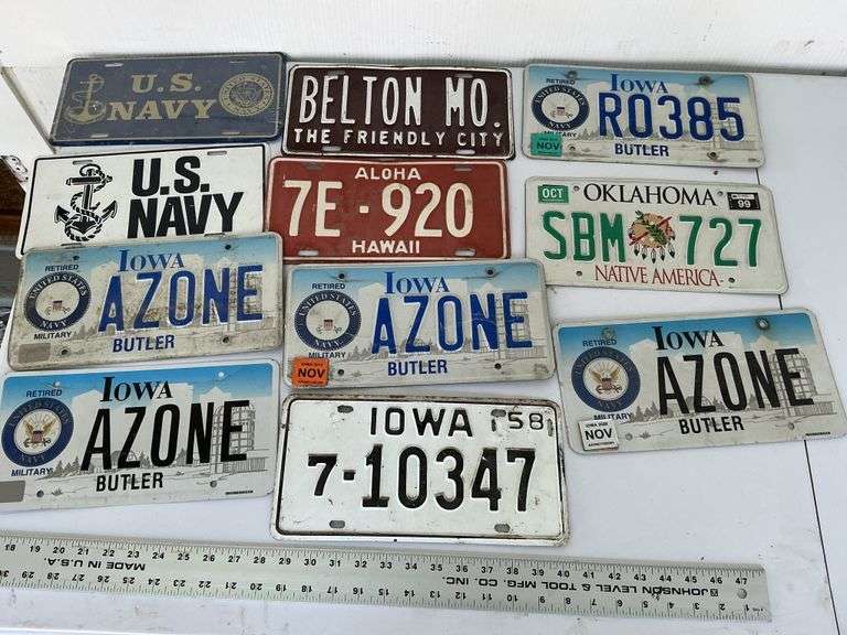 License plates - Legacy Auction Company