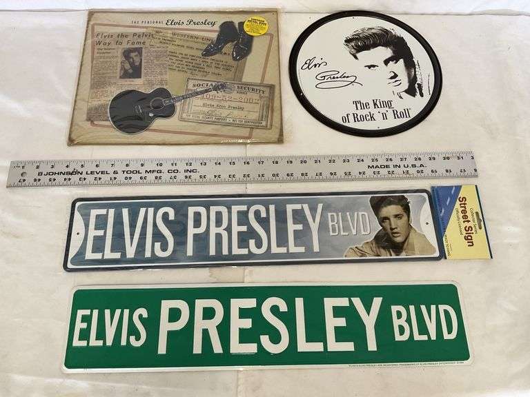 4- Elvis metal signs - Legacy Auction Company