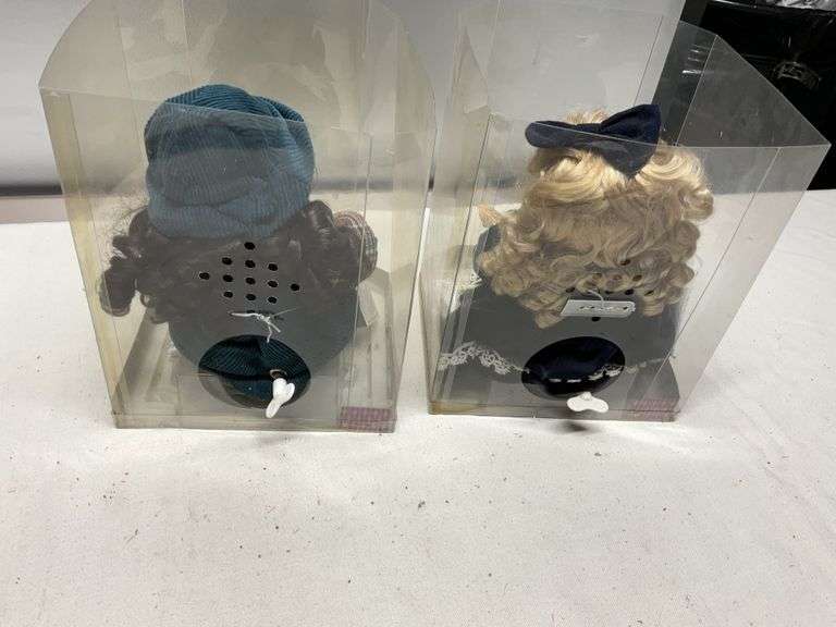 (2) animated porcelain windup music dolls and - Legacy Auction Company