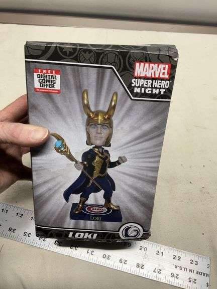 Chicago Cubs Loki Marvel superhero bobble head - Legacy Auction Company