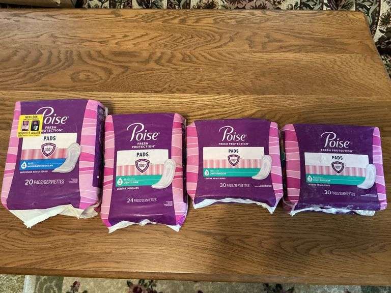 Poise pads - Legacy Auction Company