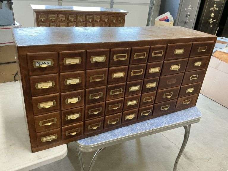Pigeon hole file drawers 48" x 14" x 22" - Legacy Auction Company