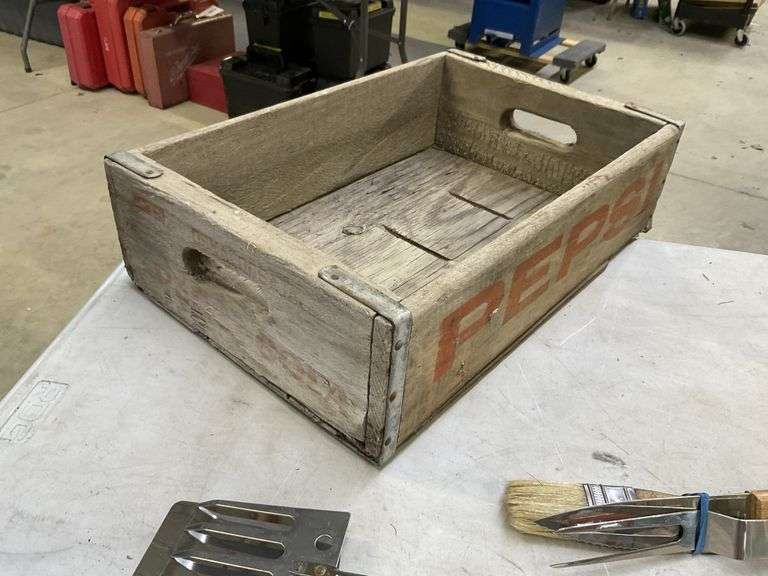 Vintage Pepsi crate, grilling supplies and knife - Legacy Auction Company