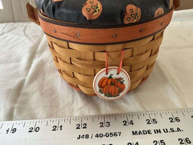 Longaberger Halloween pumpkin basket - Legacy Auction Company