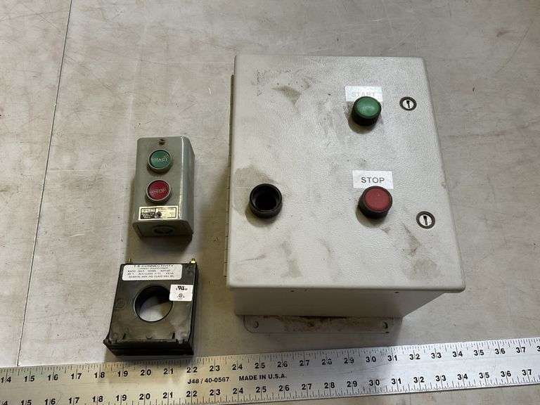 Start stop control box and current transformer - Legacy Auction Company