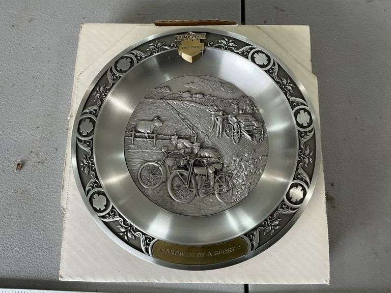 Harley Davidson pewter collector plate - Legacy Auction Company