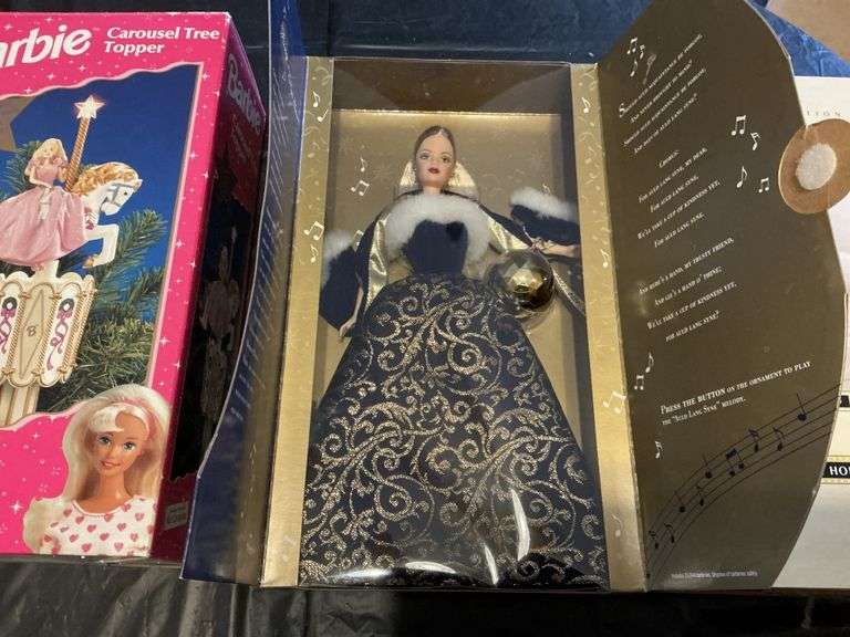 Barbie tree topper, New Year & Hollywood Barbies - Legacy Auction Company