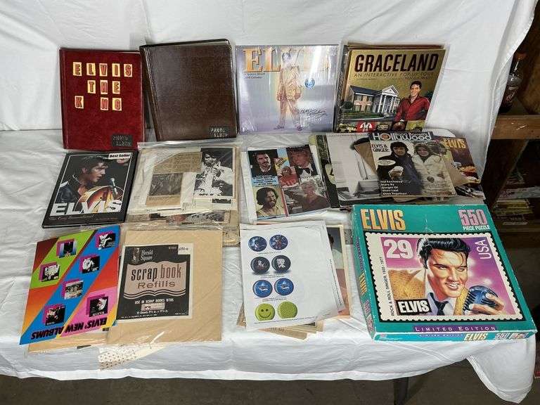Elvis scrapbook/paper clippings/puzzle - Legacy Auction Company