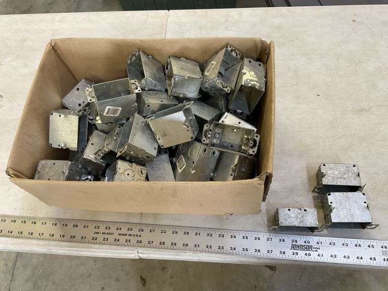 Assorted metal electrical boxes - Legacy Auction Company