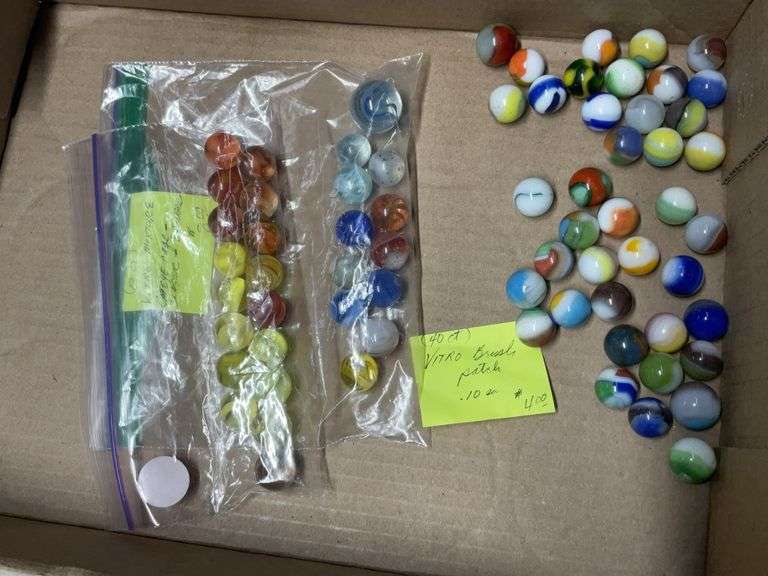 3- bags of vintage marbles - Legacy Auction Company