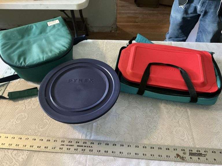Pyrex casserole with carriers - Legacy Auction Company