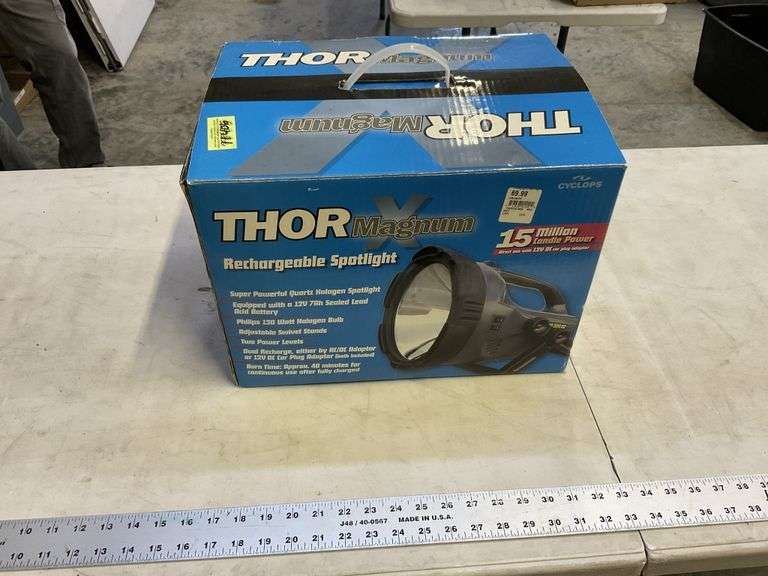 Thor magnum rechargeable spotlight, missing - Legacy Auction Company