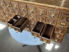 Oak pigeon hole file 45" x 16" x 19" - Legacy Auction Company