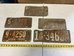 Iowa license plates - Legacy Auction Company