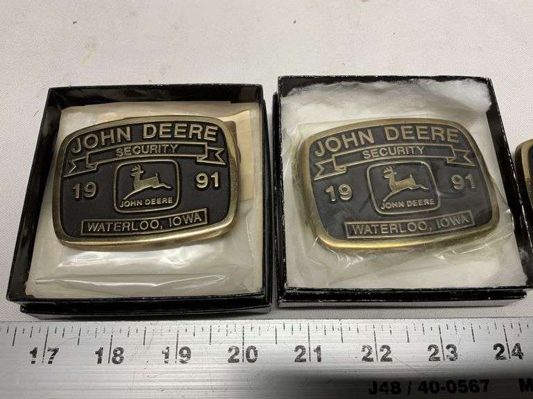 John Deere security belt buckles - Legacy Auction Company