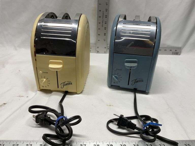 2-fiesta ware toasters-damaged on bottom - Legacy Auction Company