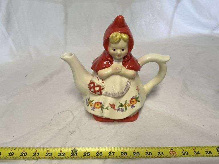 Little Red Riding Hood teapot-chip under lid - Legacy Auction Company