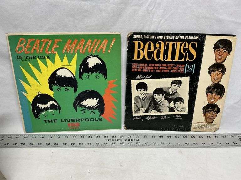 Beatlemania record & Beatles album cover only - Legacy Auction Company