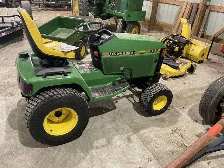 John Deere 445 lawn tractor with 60" deck, 46" - Legacy Auction Company