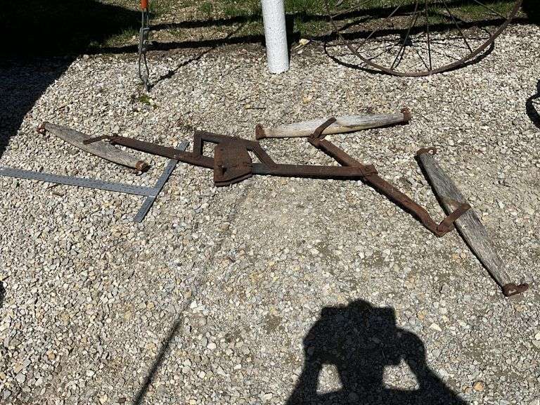 Combination, metal and wood three horse evener - Legacy Auction Company