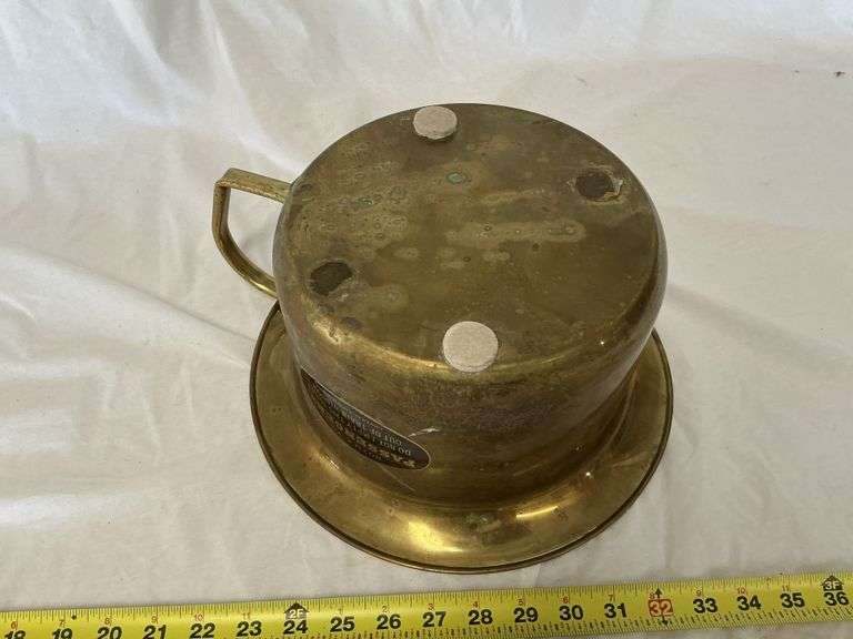 Vintage brass railroad chamber pot - Legacy Auction Company