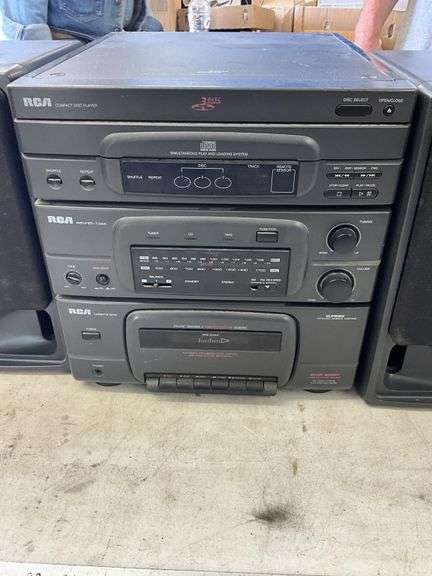 RCA stereo system with speakers. Cassette deck, - Legacy Auction Company