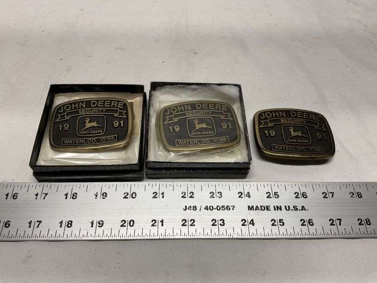 John Deere security belt buckles - Legacy Auction Company