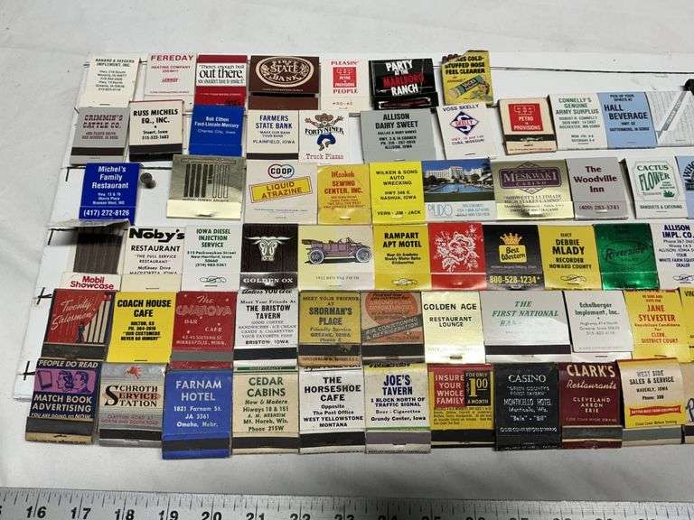 Assorted matchbooks - Legacy Auction Company