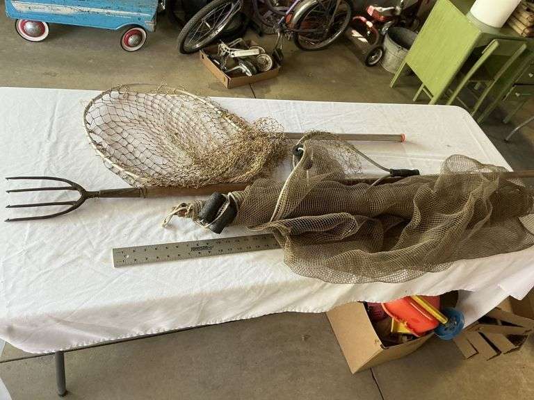 Fishing nets, spear, seine - Legacy Auction Company