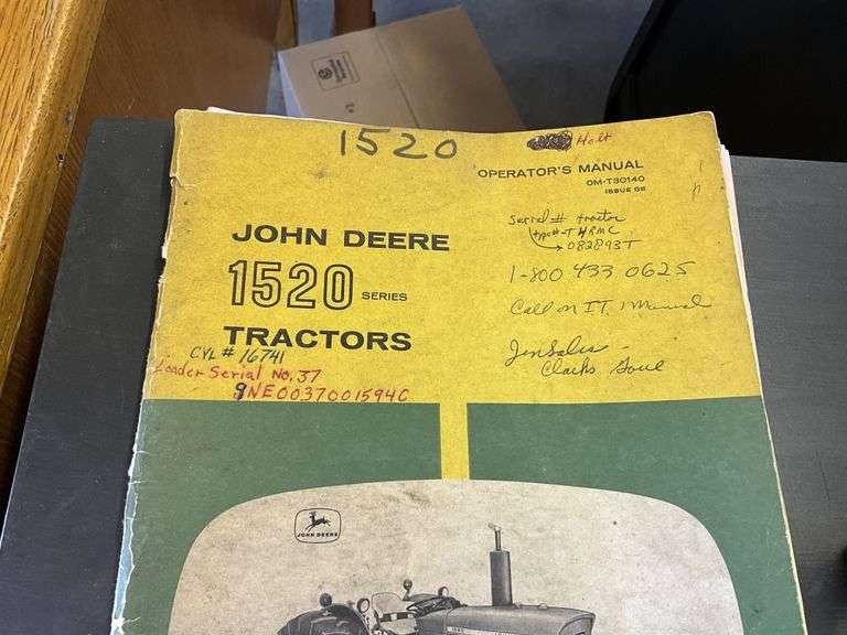 69 John Deere 1520 tractor with number 37 loader. - Legacy Auction Company