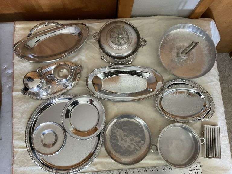 Assorted silver plate serving items etc. - Legacy Auction Company