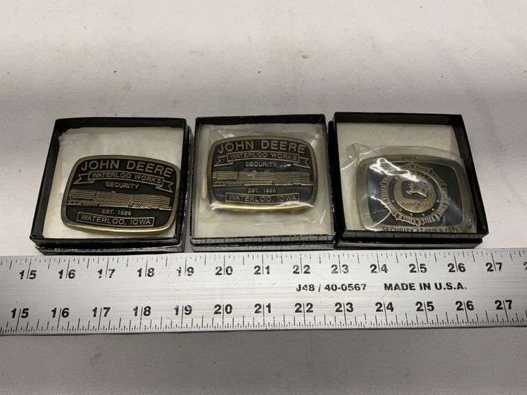 John Deere security belt buckles - Legacy Auction Company