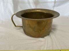 Vintage brass railroad chamber pot - Legacy Auction Company