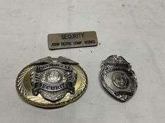 John Deere security belt buckle, badge and name - Legacy Auction Company