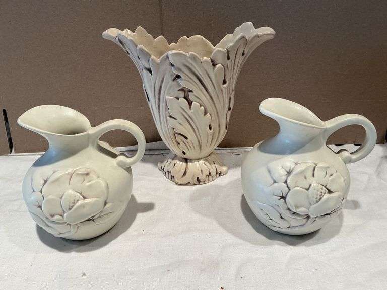 Red Wing vase & pitchers - Legacy Auction Company