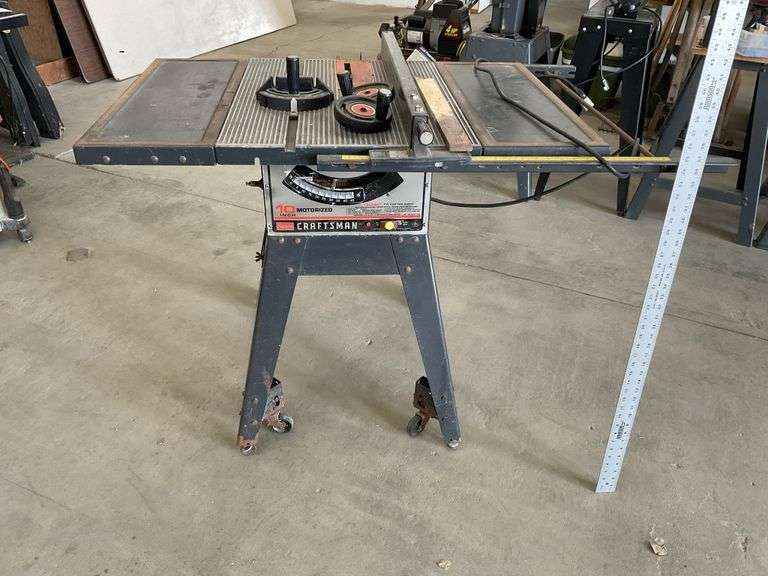 Craftsman 10" table saw, adjusting knobs cracked - Legacy Auction Company