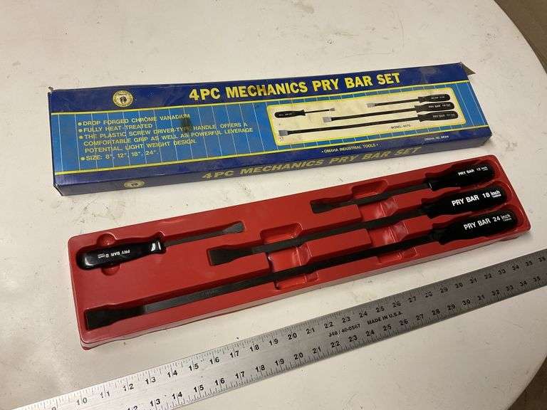 4- piece mechanics pry bar set - Legacy Auction Company