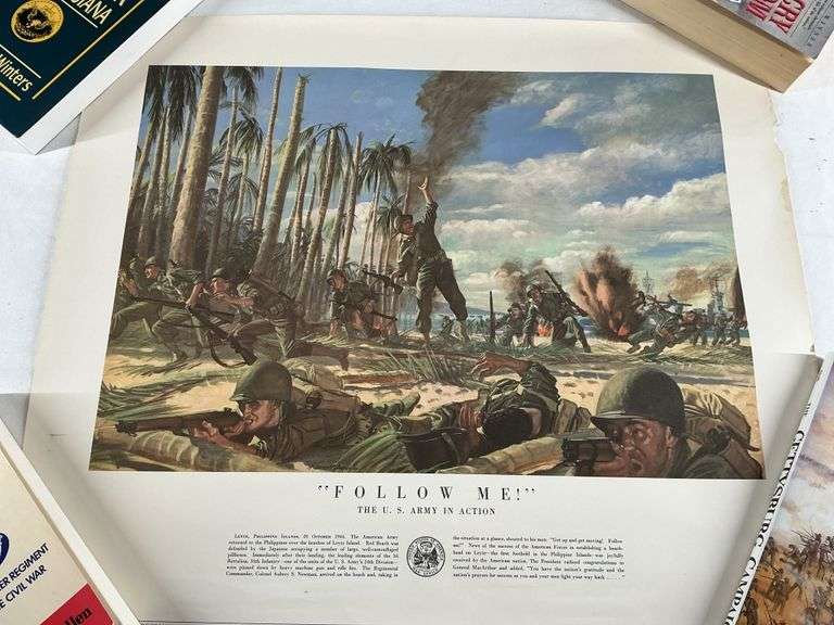 Vintage military prints-some staining on the - Legacy Auction Company
