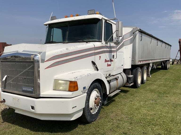1990 white GMC Aero WIA semi tractor, 639,326 - Legacy Auction Company