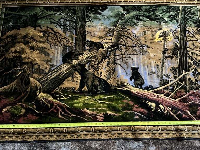 Bear tapestry 74 x 48 - Legacy Auction Company